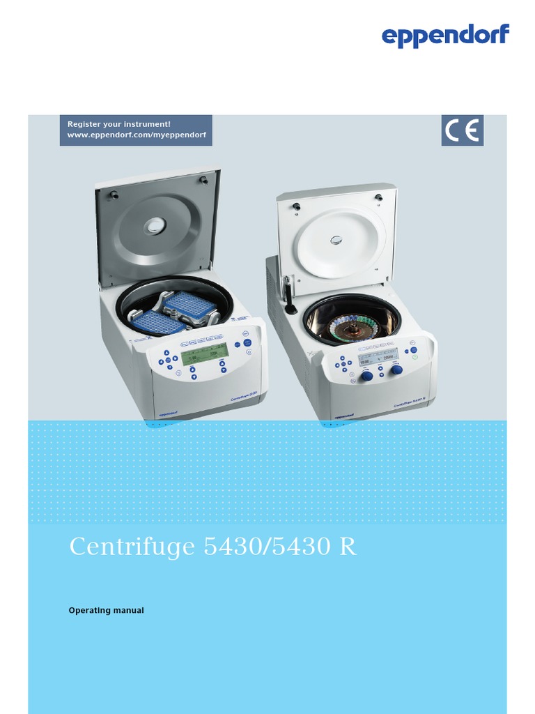 Eppendorf Centrifugation Operating-Manual Centrifuge-5430-R PDF | PDF | Mains Electricity | Ac ...