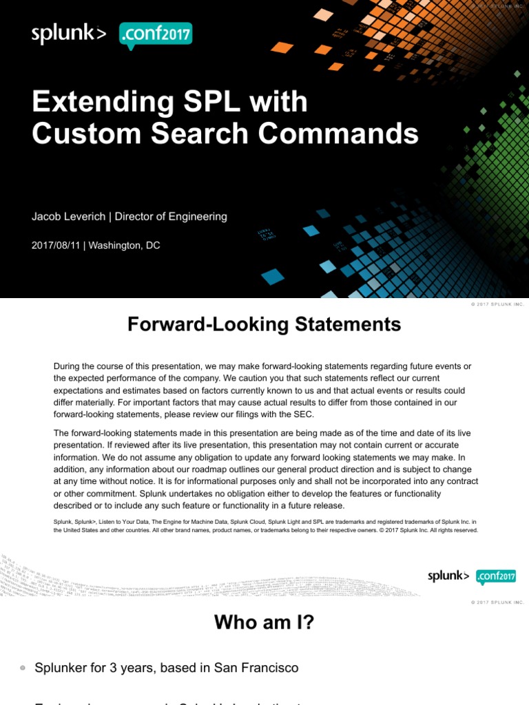 Extending Spl With Custom Search Commands And The Splunk Sdk For Python Statistics Python 0441