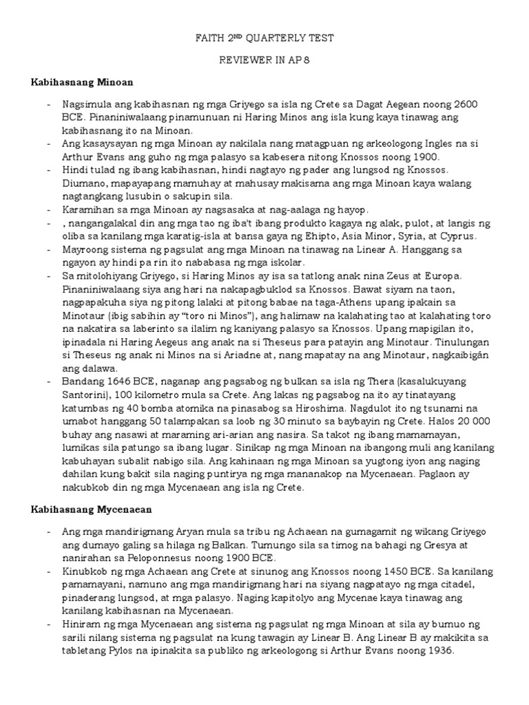 2nd Q - AP 8 REVIEWER | PDF