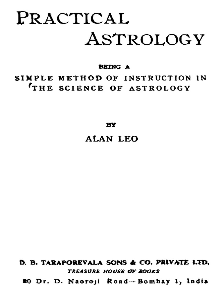 Book Alan Leo Practical Astrology PDF | PDF