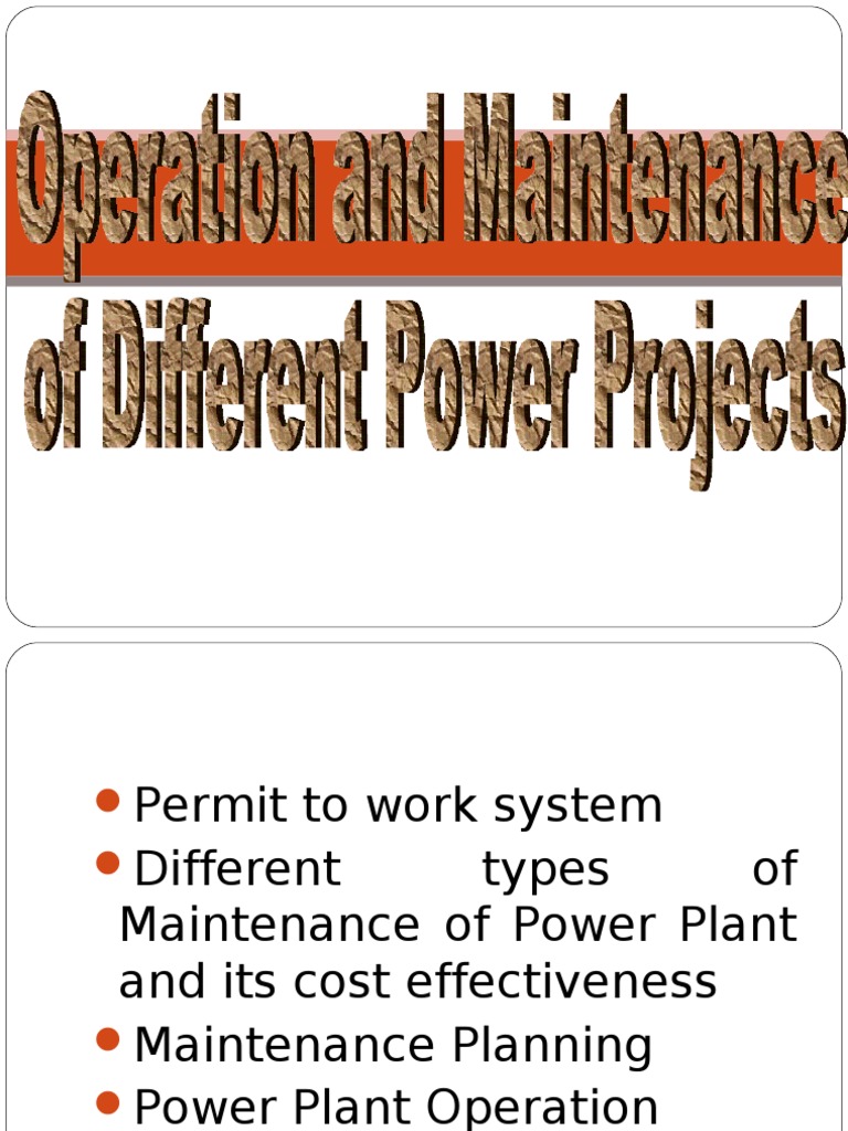 Power Plant Operation and Maintenance Guide | PDF | Boiler | Hertz