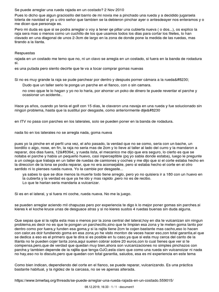 Rueda Rajada en Un Costado | PDF | Ocio