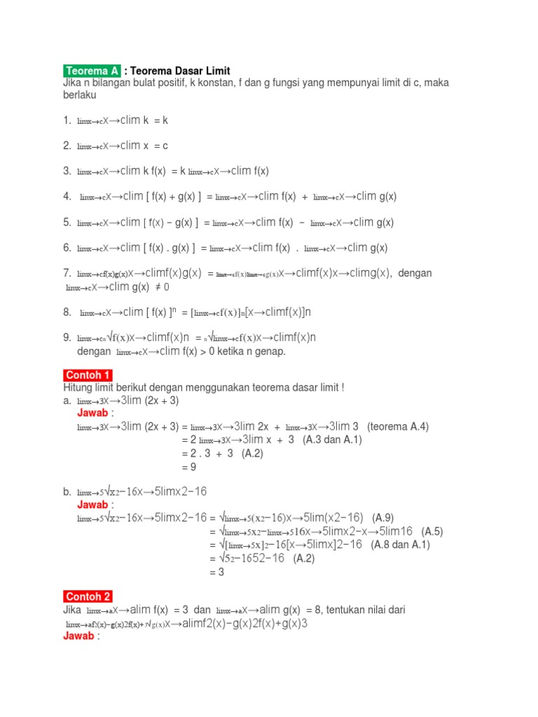 Teorema LIMIT | PDF | Metode & Bahan Ajar