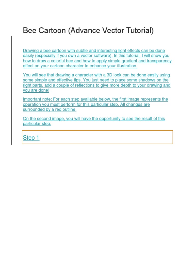 Bee Cartoon | PDF | Drawing | Eye