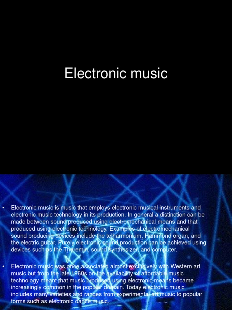 Electronic Music | PDF | Electronic Music | Electronics