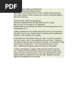 Flight Safety Demonstration Script 1 | PDF