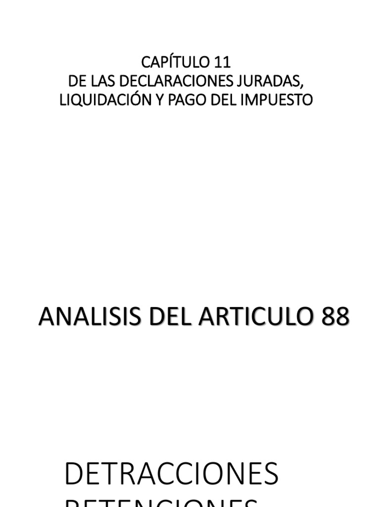 Analisis Del Articulo 88 | PDF | Factura | Impuestos