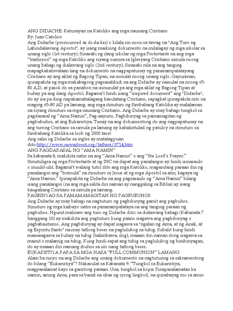 Ang Didache | PDF