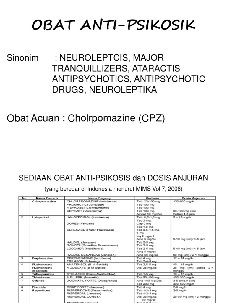 Obat Anti Psikotik | PDF Obat Anti Psikotik | PDF