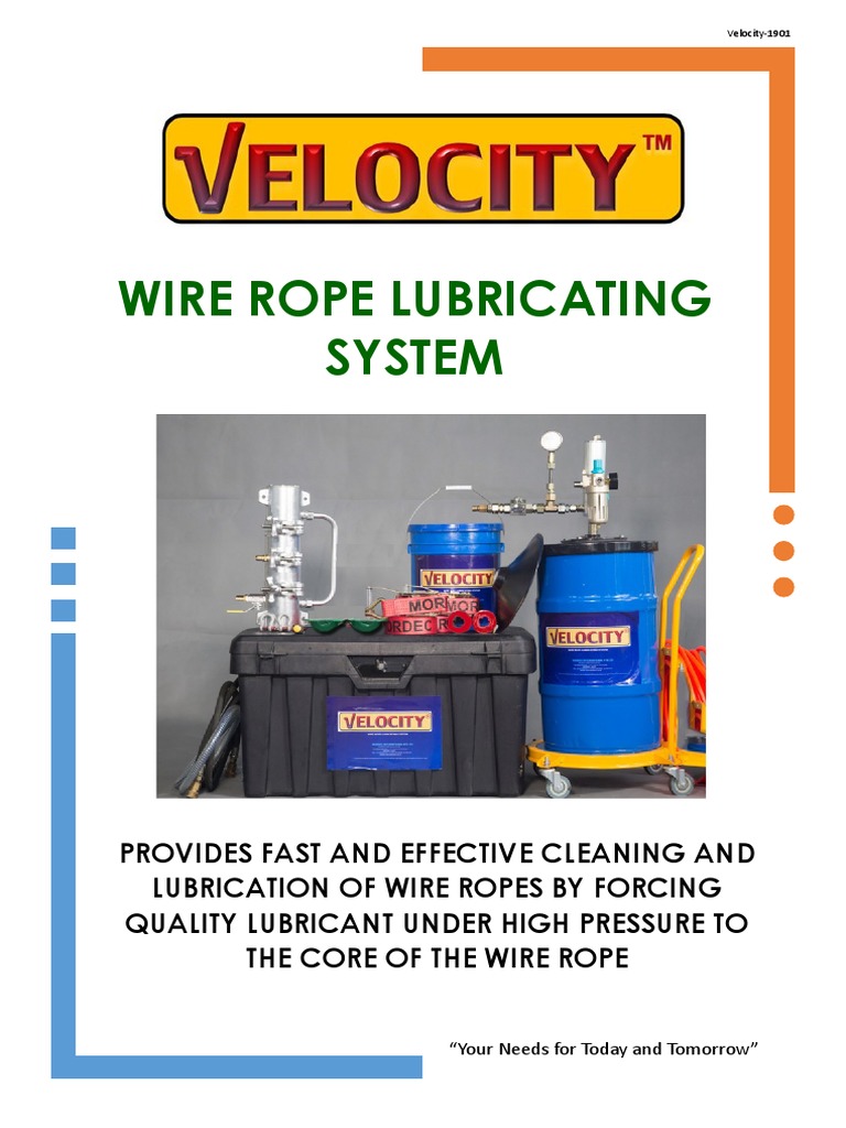 VELOCITY™ Wire Rope Lubricating System Brochure - Ver PDF | PDF ...