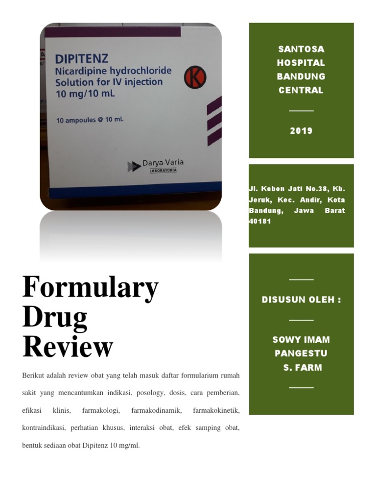 Formulary Drug Review Dipitenz | PDF