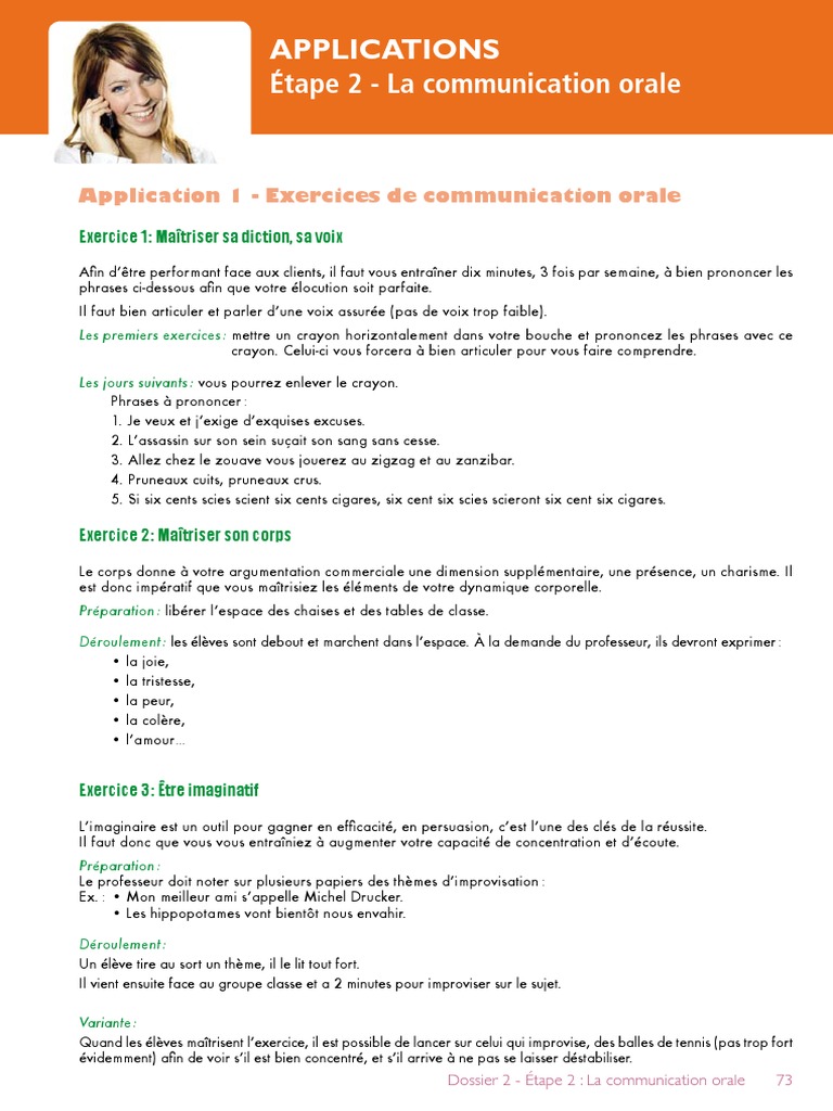 Exercices de Communication Orale PDF | PDF | Programmation neuro ...