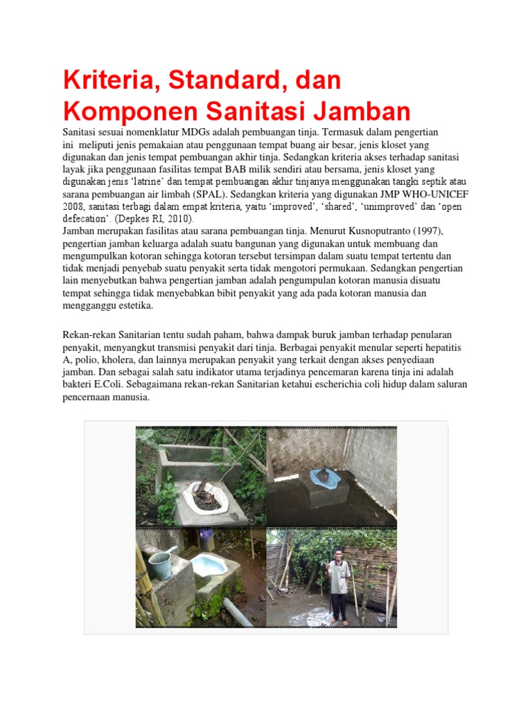 Standar Jamban | PDF
