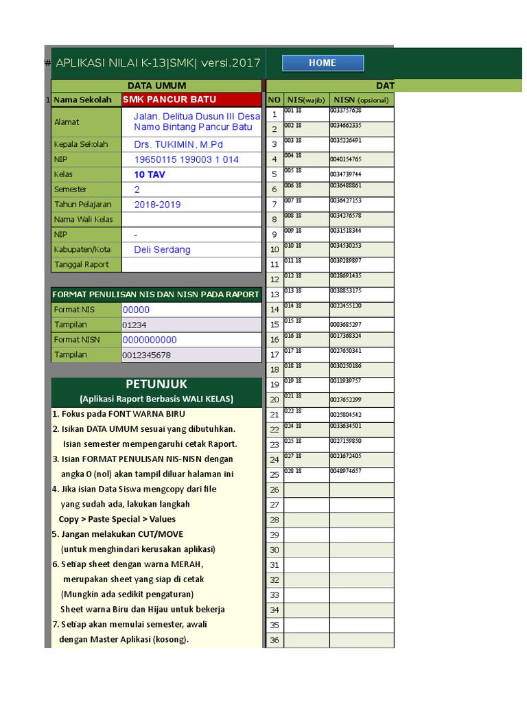 Rapot X TAV Semester 2 | PDF