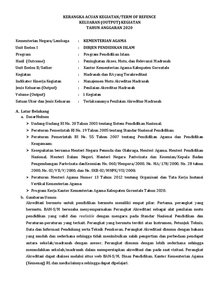 Tor Rab Madrasah 2020 | PDF | Karier & Perkembangan | Pengelolaan ...