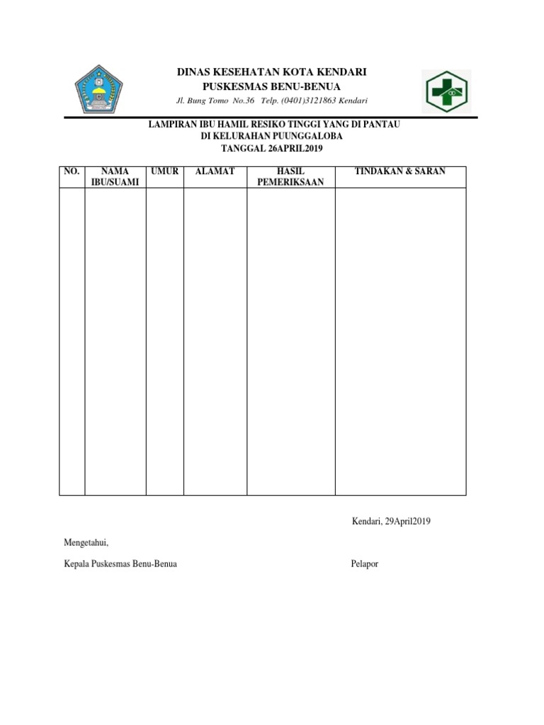 Tabel Bumil Resti | PDF