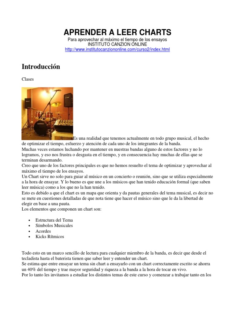 Cómo Leer Charts Musicales Efectivamente | PDF | Clave | Acorde (Música)