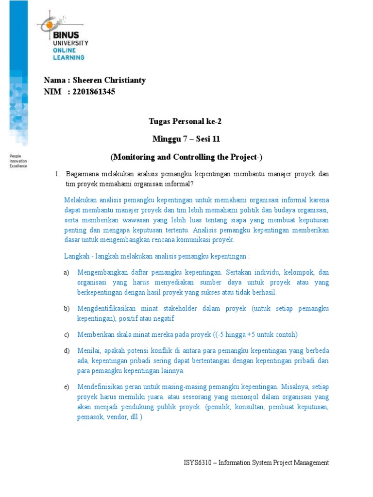 Tugas 2 Individu ISPM | PDF