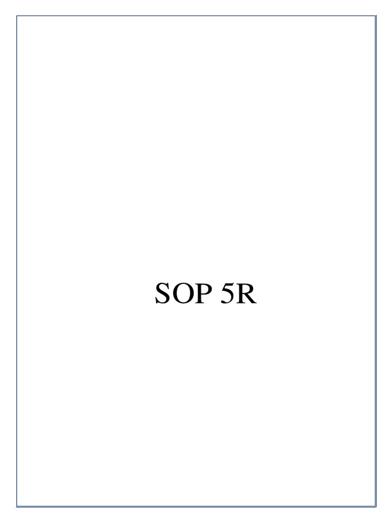 Sop 5R | PDF