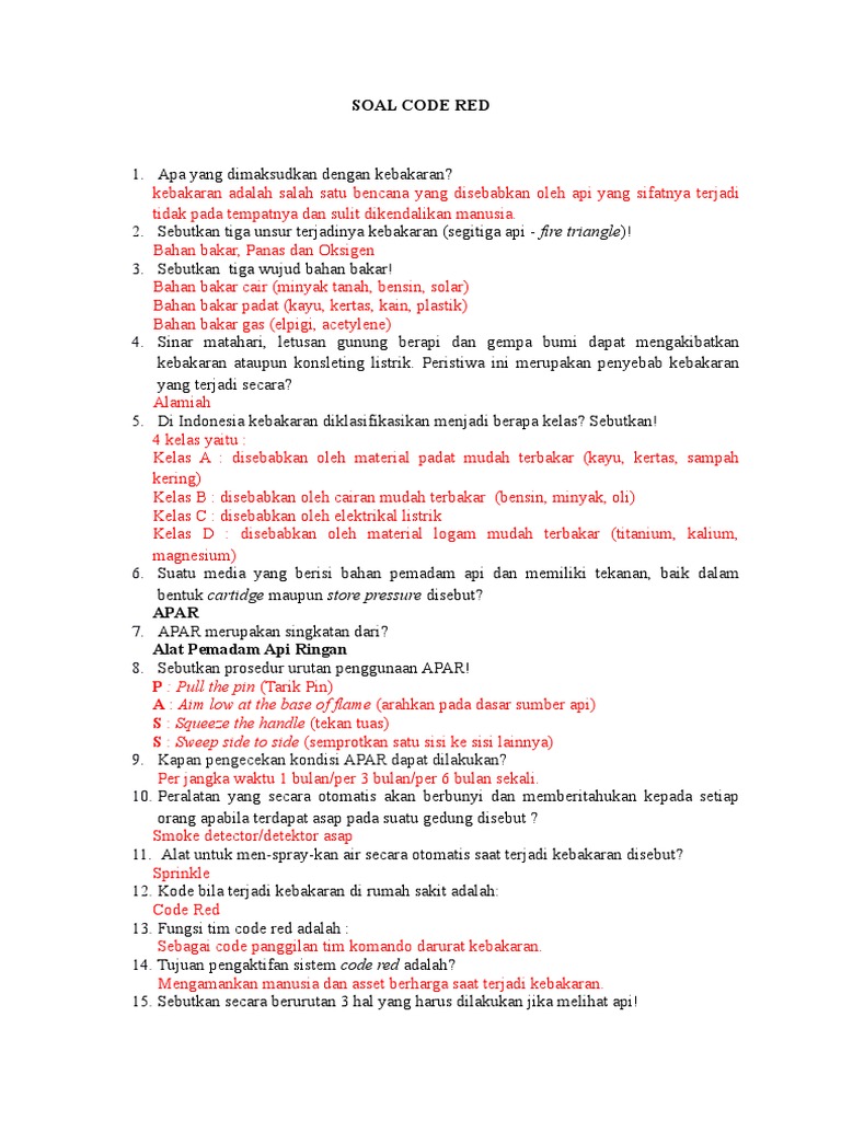 Soal Code Red | PDF