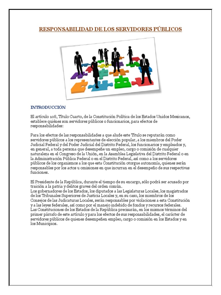 Responsabilidad de Servidores Públicos en México | PDF | Inmunidad ...