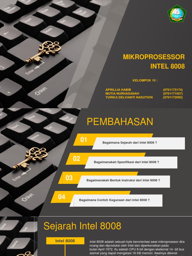 Intel 8008 Kelompok 10 Bahasa Rakitan | PDF