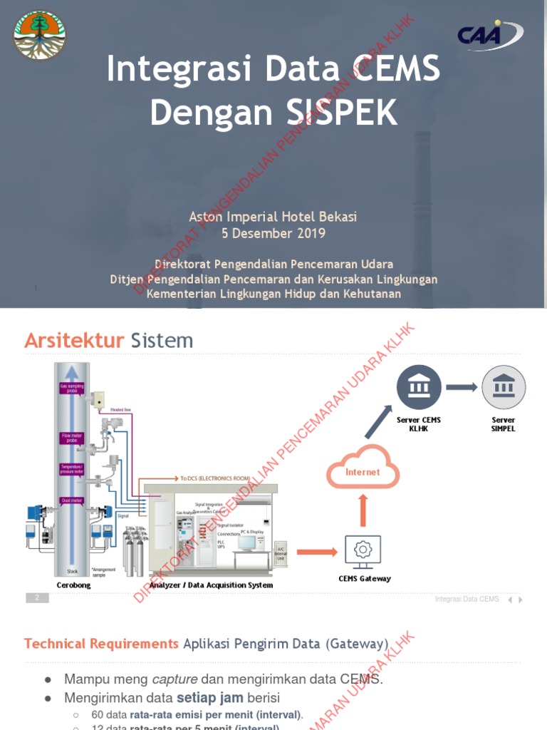 Integrasi CEMS KLHK | PDF