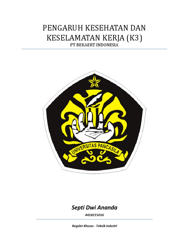 (Paper) K3 PT Bekaert Indonesia 2 - Septi Dwi Ananda (4418215016) | PDF