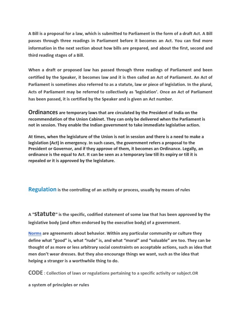A Bill Is A Proposal For A Law | Download Free PDF | Bill (Law) | Act ...