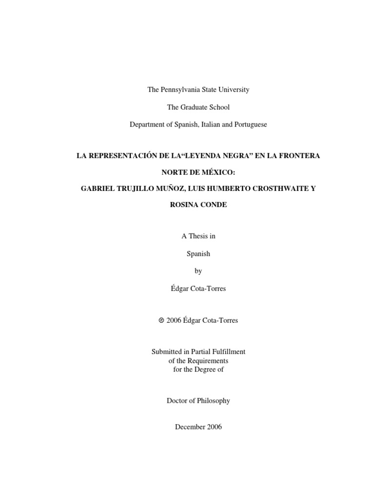 Édgar Cota Torres | PDF | Chicano | Thesis