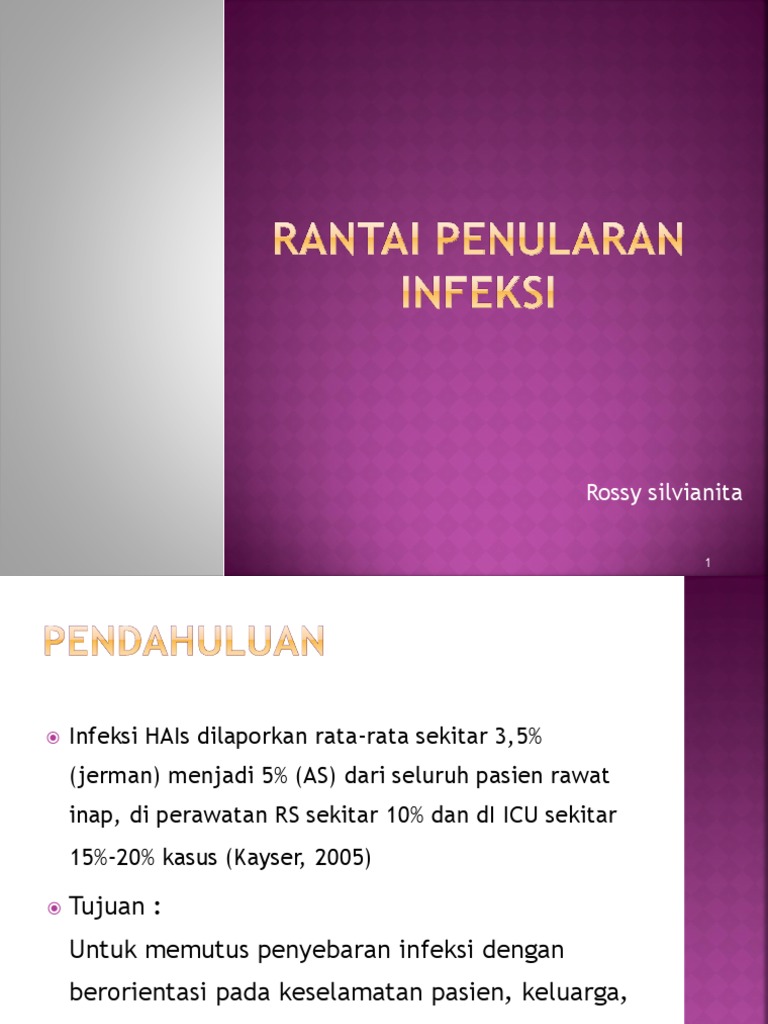 Rantai Penularan Infeksi Presentasi | PDF