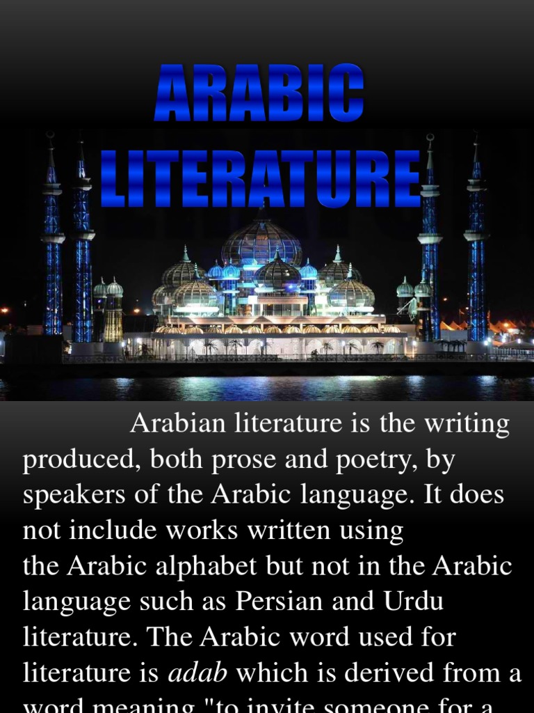 Understanding Arabic Literature and Culture | PDF | Arabic Literature ...