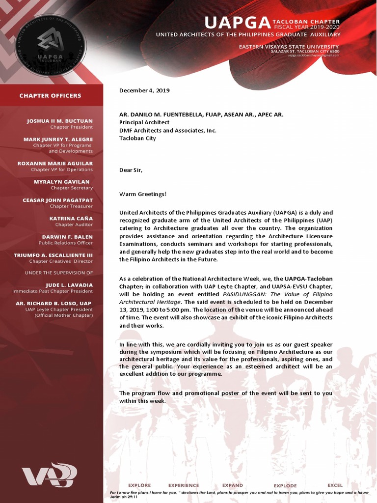 Guest Speaker Invitation Letter
