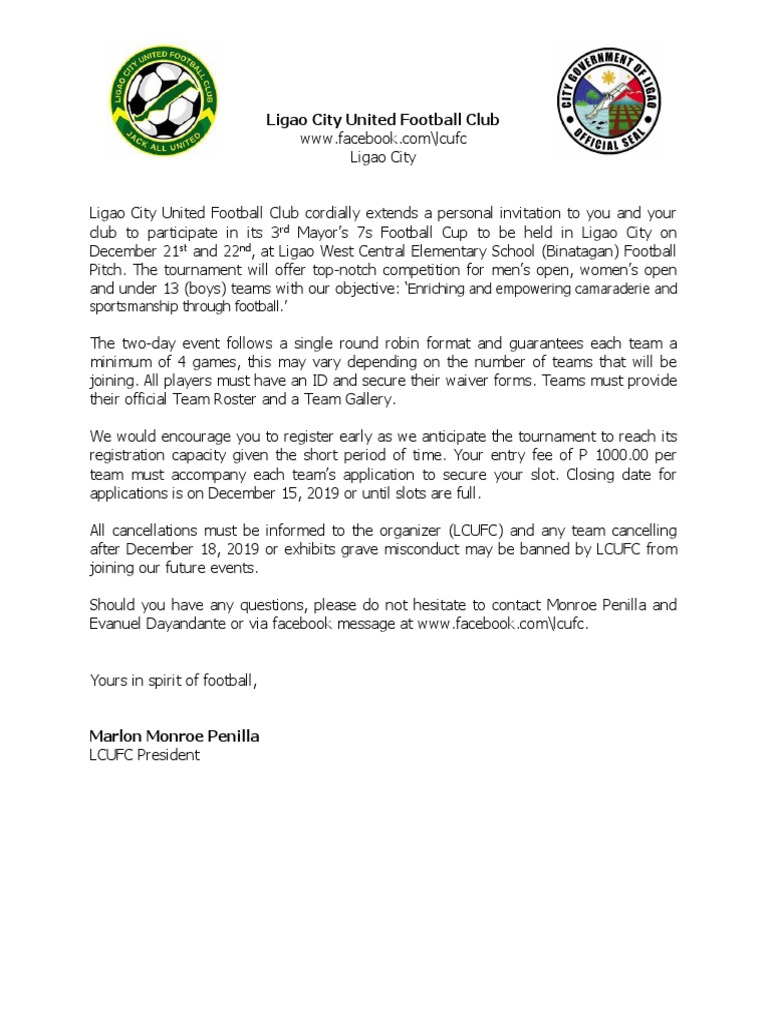 Invitation Letter Example | PDF