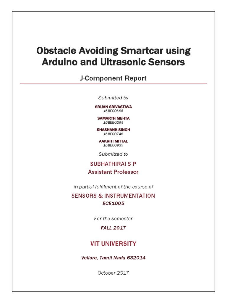 Obstacle Avoiding Smartcar Using Arduino Pdf Download Free Pdf Arduino Usb