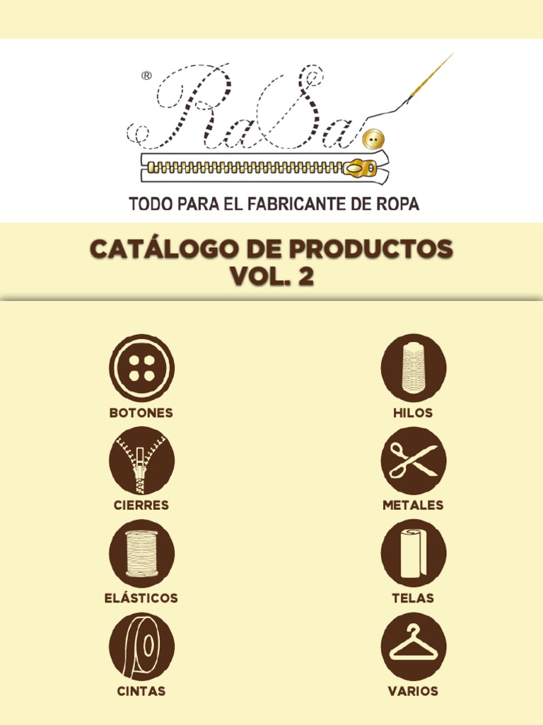 Catalogo Rasa | PDF | Costura | Materiales