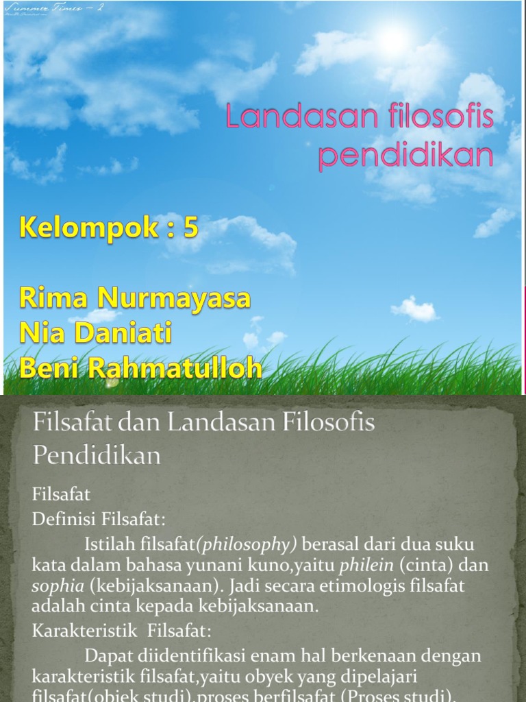 Landasan Filosofis Pendidikan | PDF