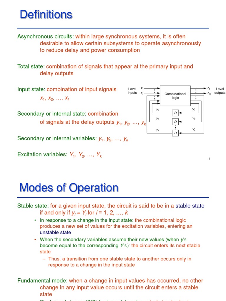 Analysis and design of asynchronous sequential circuits.ppt | Function ...
