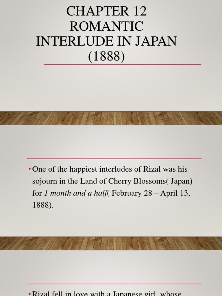 A Romantic Interlude: Rizal's Love Affair in Japan with O-Sei-San | PDF