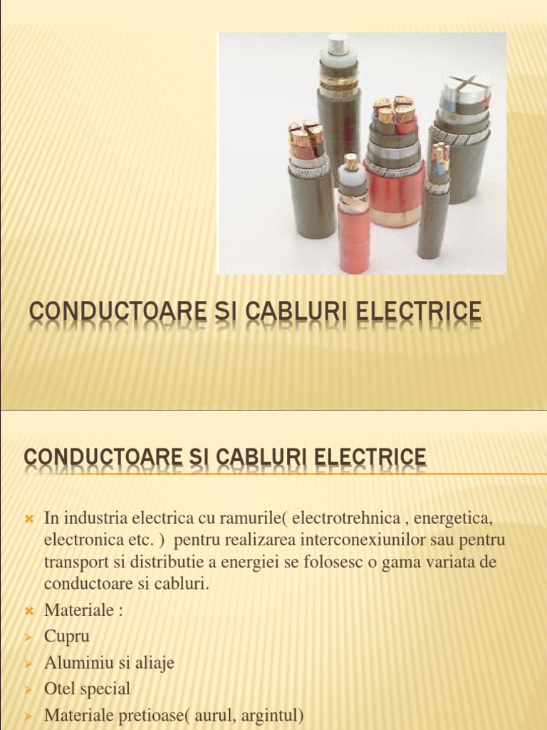 Conductoare Si Cabluri Electrice | PDF