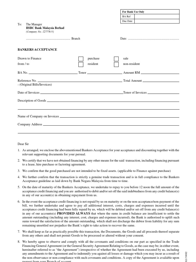 Banker Acceptance | PDF | Debits And Credits | Invoice
