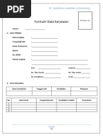 Contoh Form Data Pelamar | PDF
