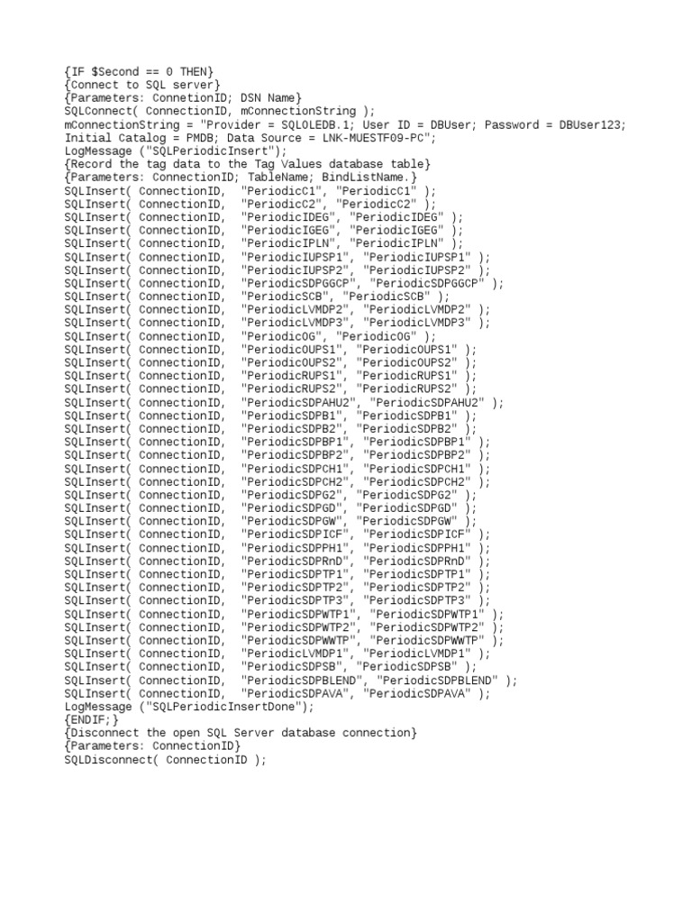 Script Intouch | PDF | Databases | Information Management