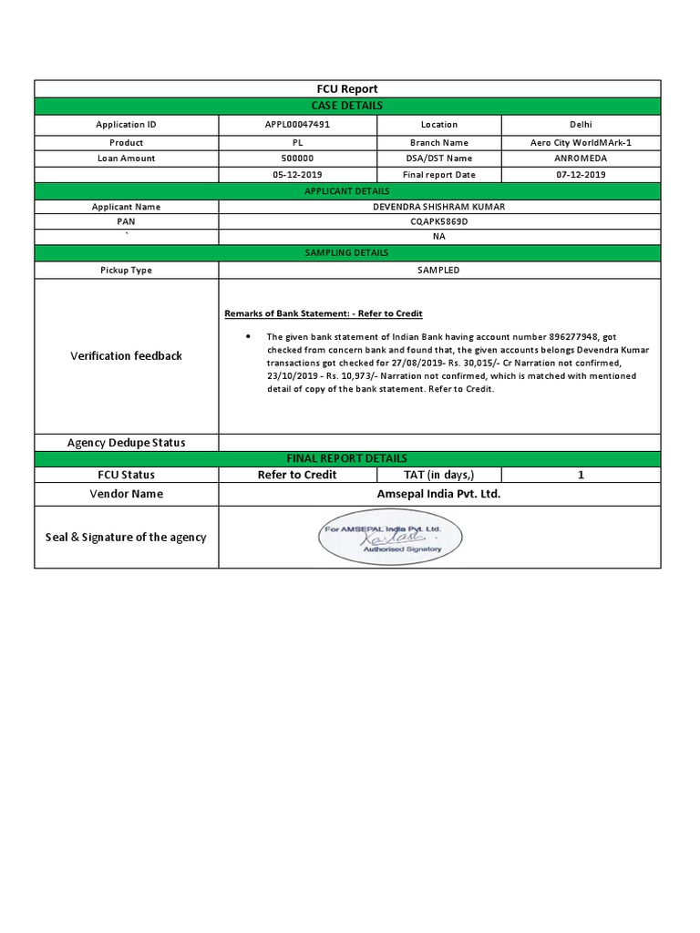 Devendra Shishram Kumar - Rcu Report PDF | PDF