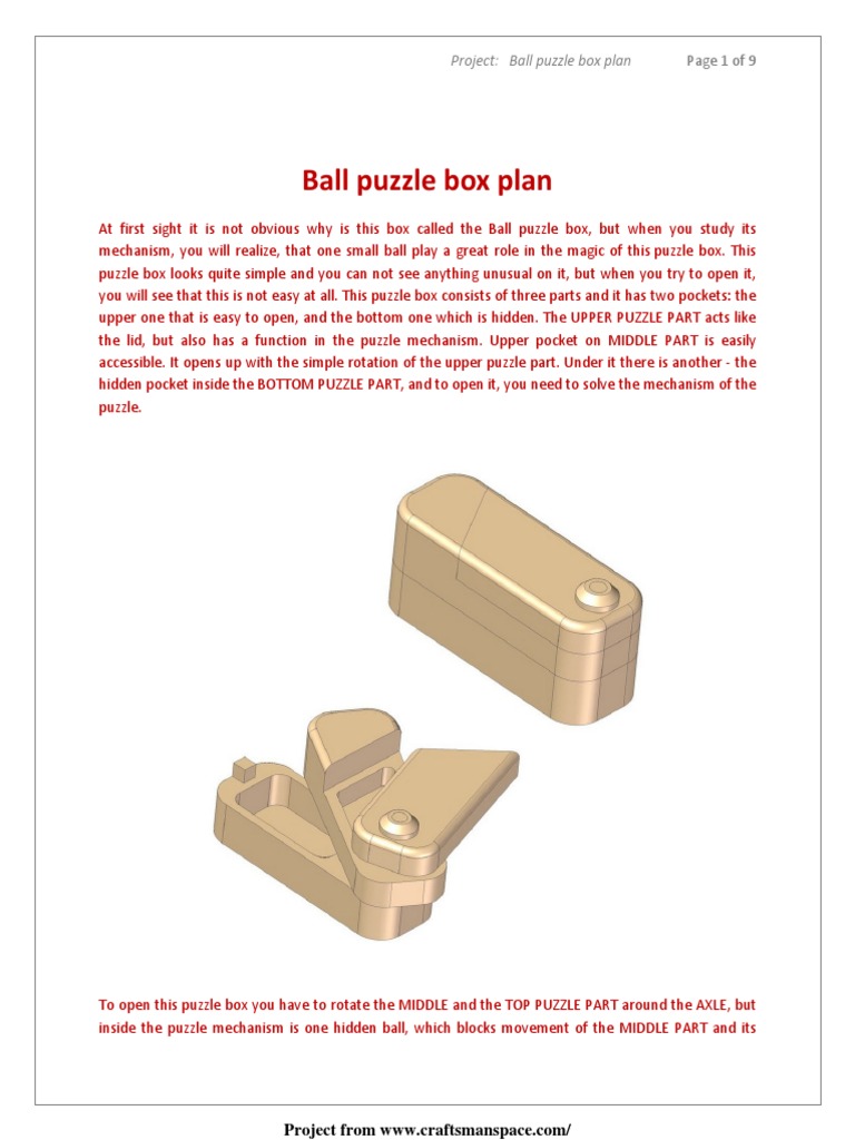 Ball Puzzle Box Plan PDF | Download Free PDF | Puzzles | Leisure