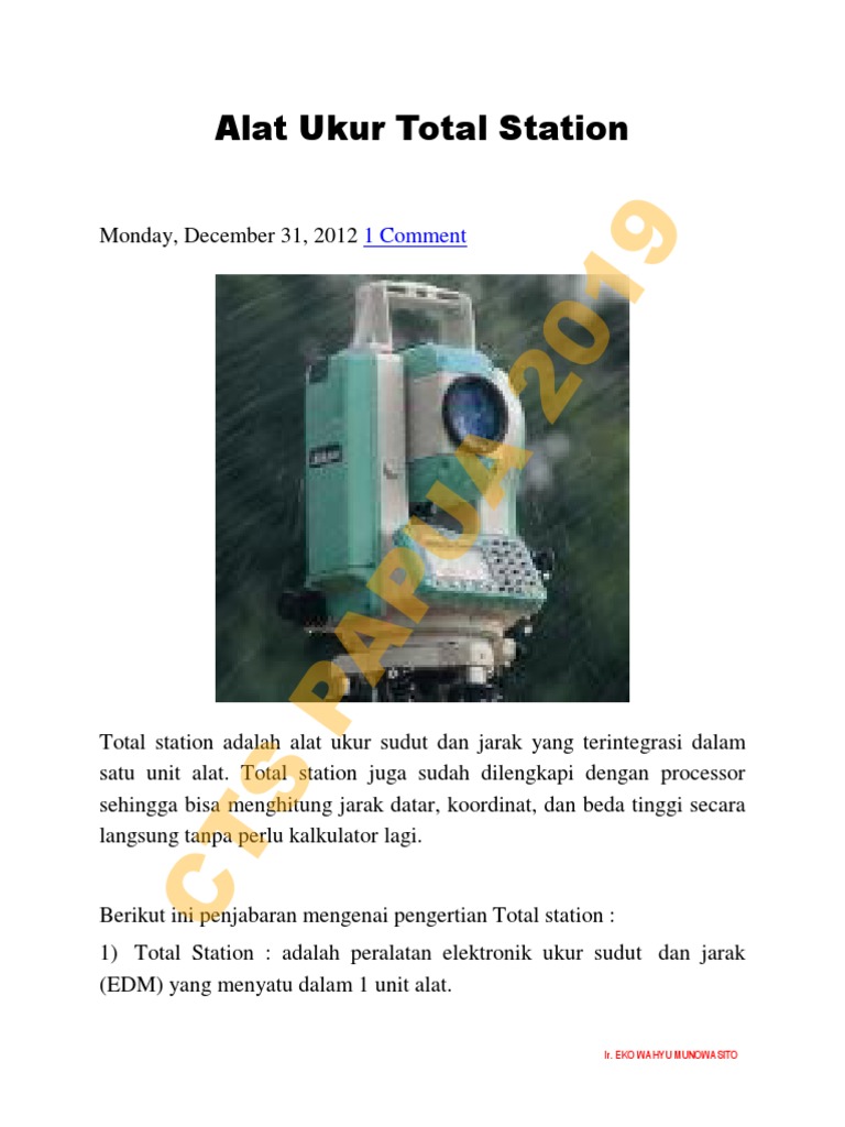 Alat Ukur Total Station | PDF