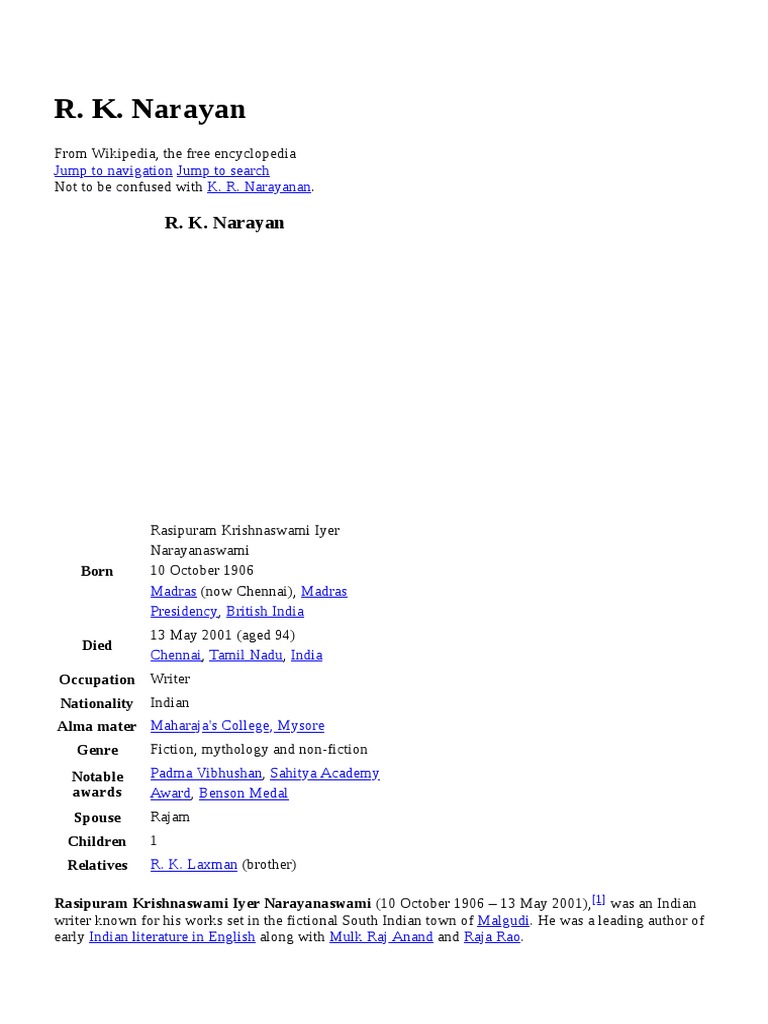 R. K. Narayan | PDF