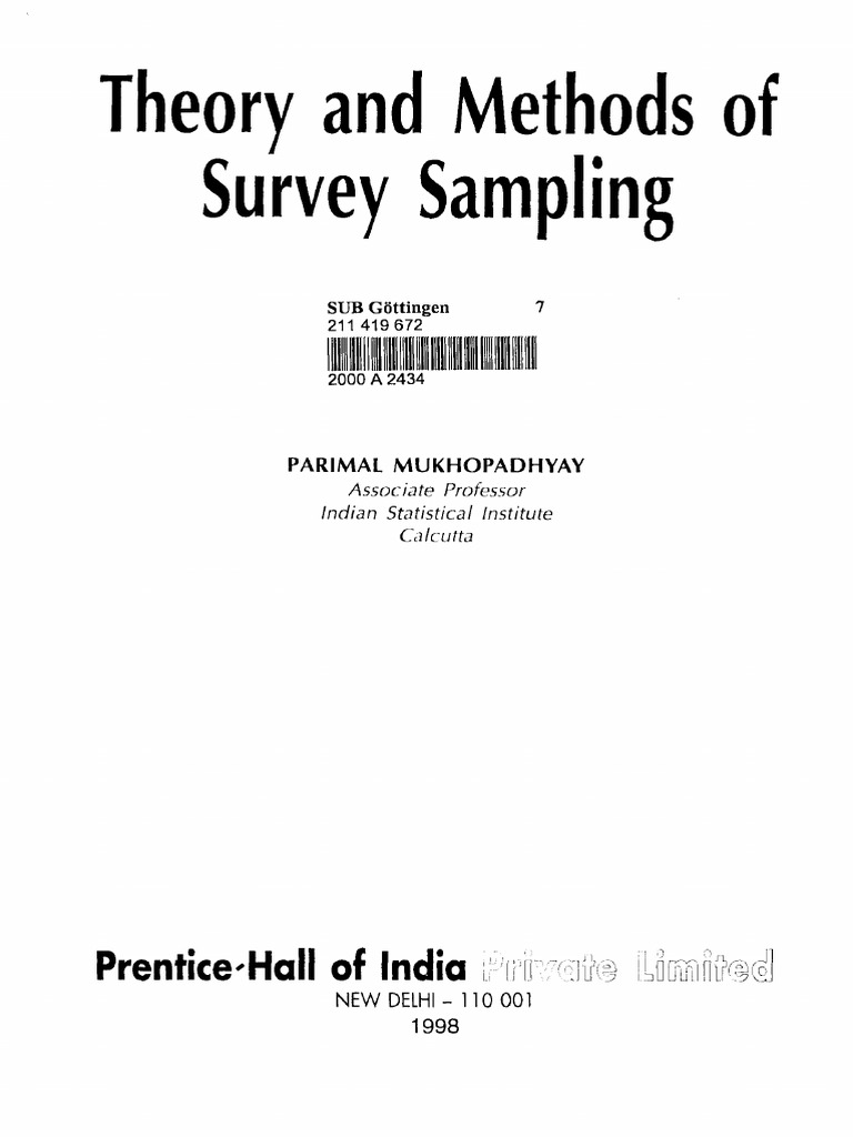 306938456 | PDF | Estimator | Sampling (Statistics)