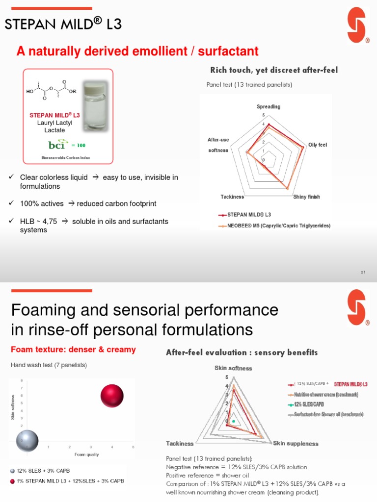 Stepan L3 | PDF | Surfactant | Materials