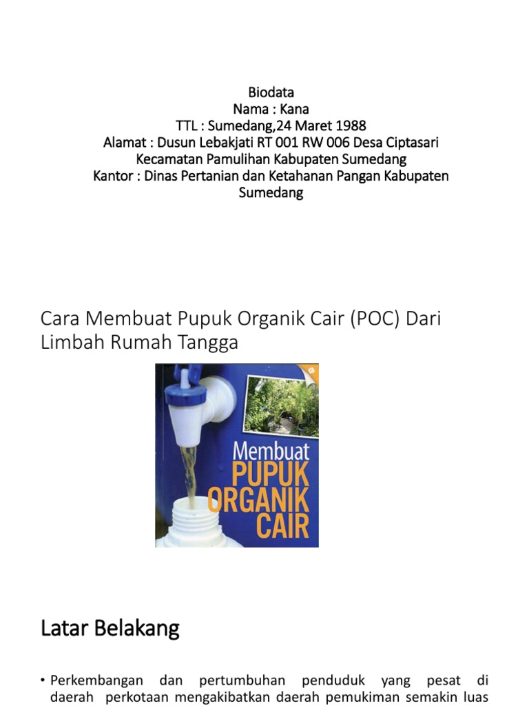 Poc Limbah Dapur | PDF
